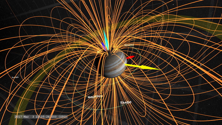 NASA provides a visualization of Jupiter's magnetosphere