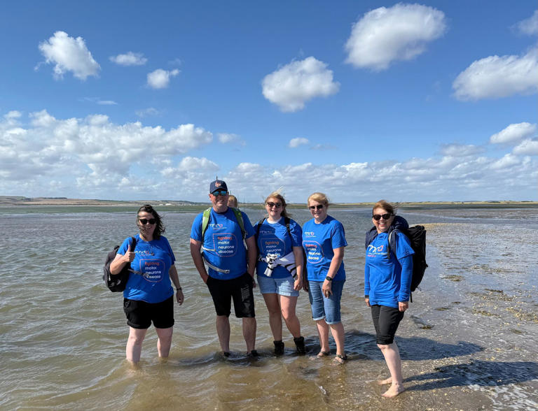 Fundraisers in action for motor neurone disease sufferers