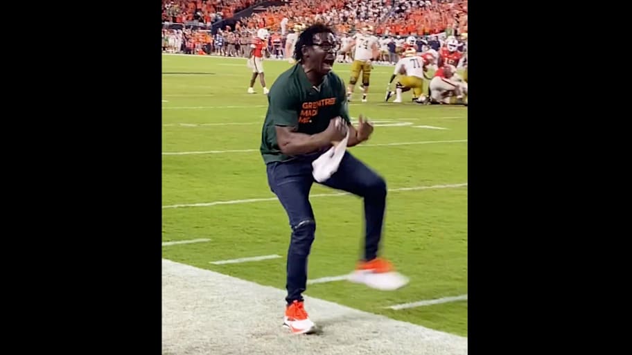 Michael Irvin Was Going Nuts on the Sideline After Miami's Narrow Win ...