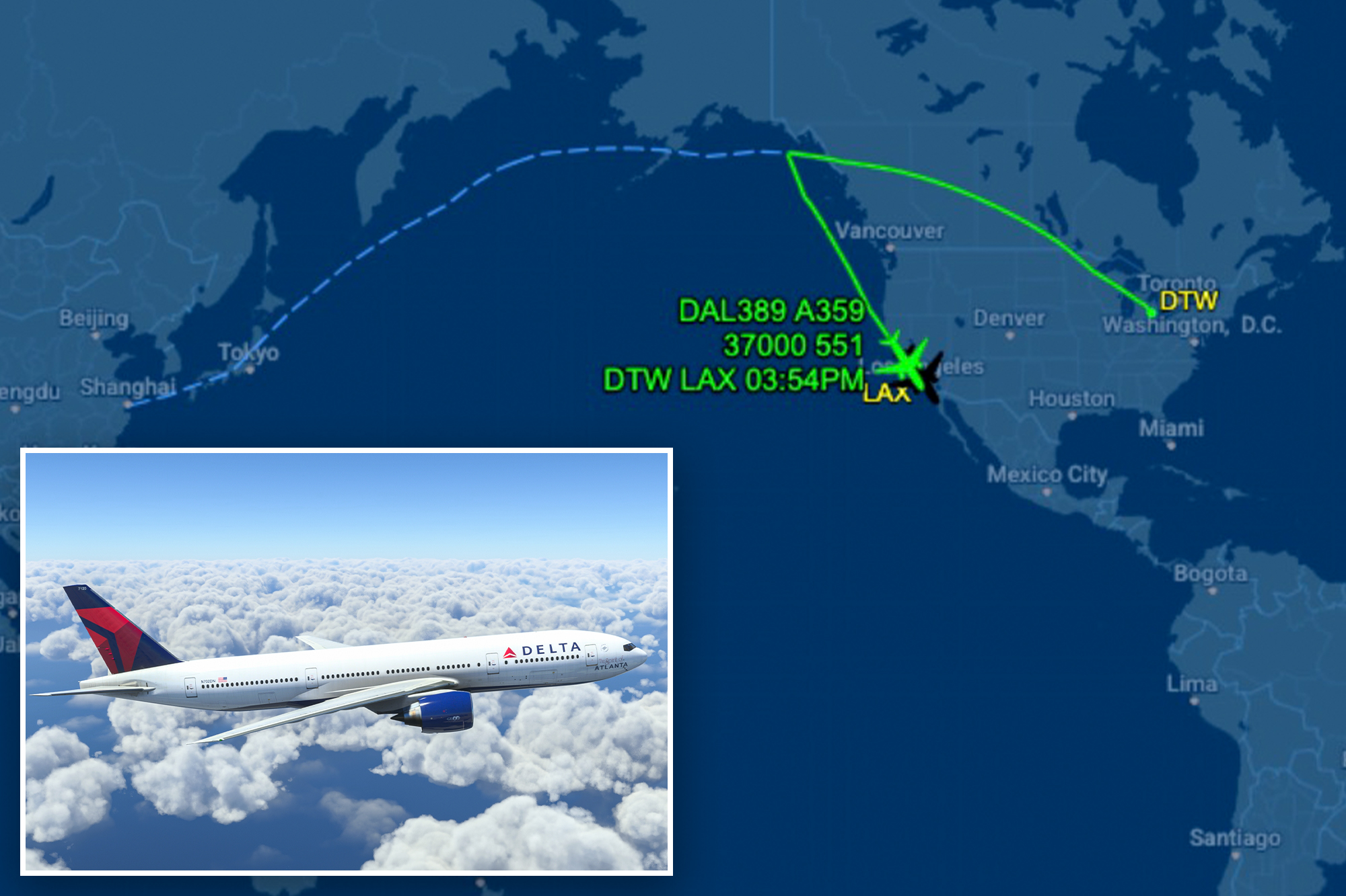 Delta flight takes 2,000-mile detour after pilot fell ill — adding 8 ...