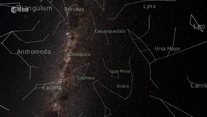 Explore the 3D motion animation of constellations from ESA Gaia