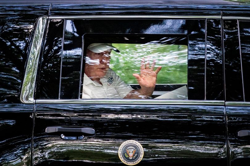 Exhausted-looking Trump escorted home after vanishing from public eye ...