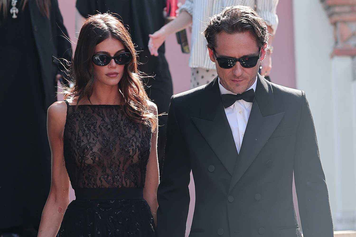 Kaia Gerber Wears Sheer Lace Dress for Loved-Up Red Carpet Moment with ...