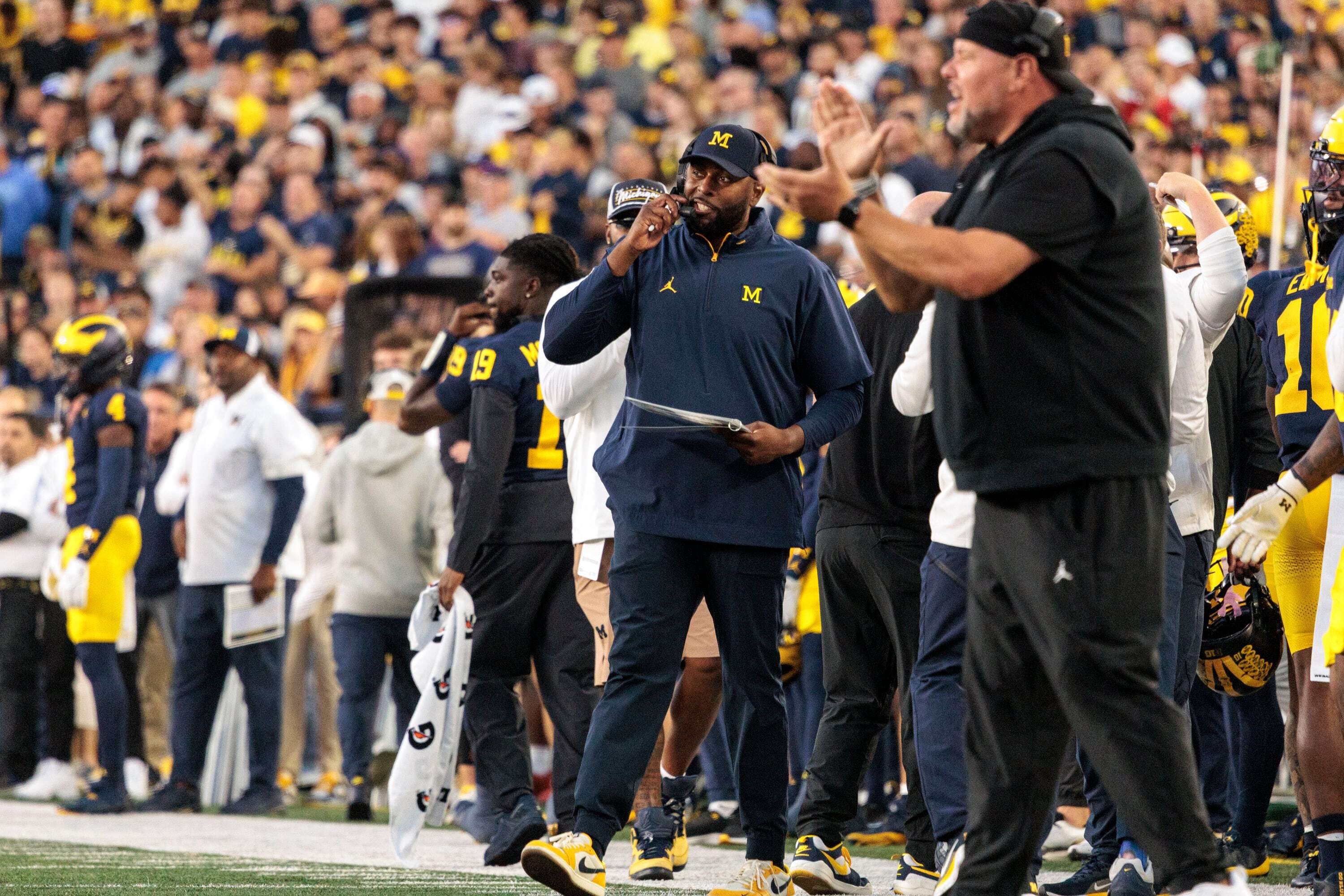 Suspension looming, Michigan’s Sherrone Moore prepares for OU homecoming