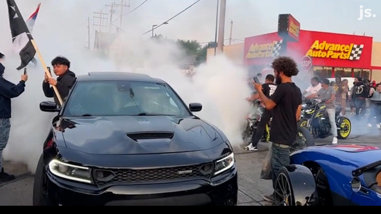 Police cut tires, tow 65 cars and arrest dozens during street takeover