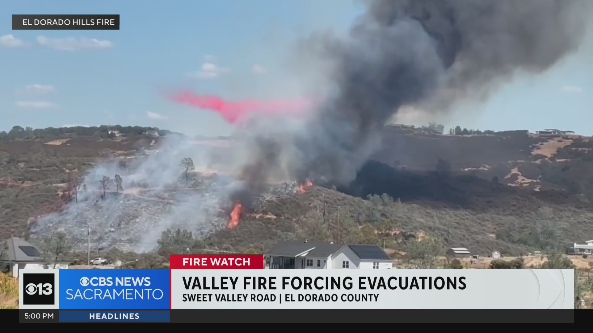 Valley Fire forward progress stopped in El Dorado County