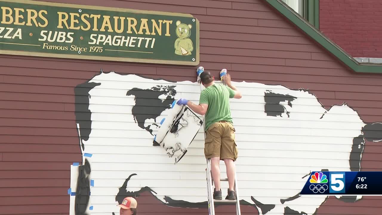 Vermont Artist creates mural with a message of kindness