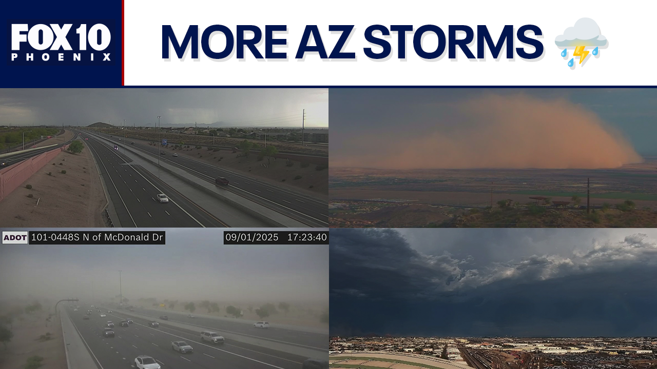 Dust storm, rain arrive in the Phoenix area