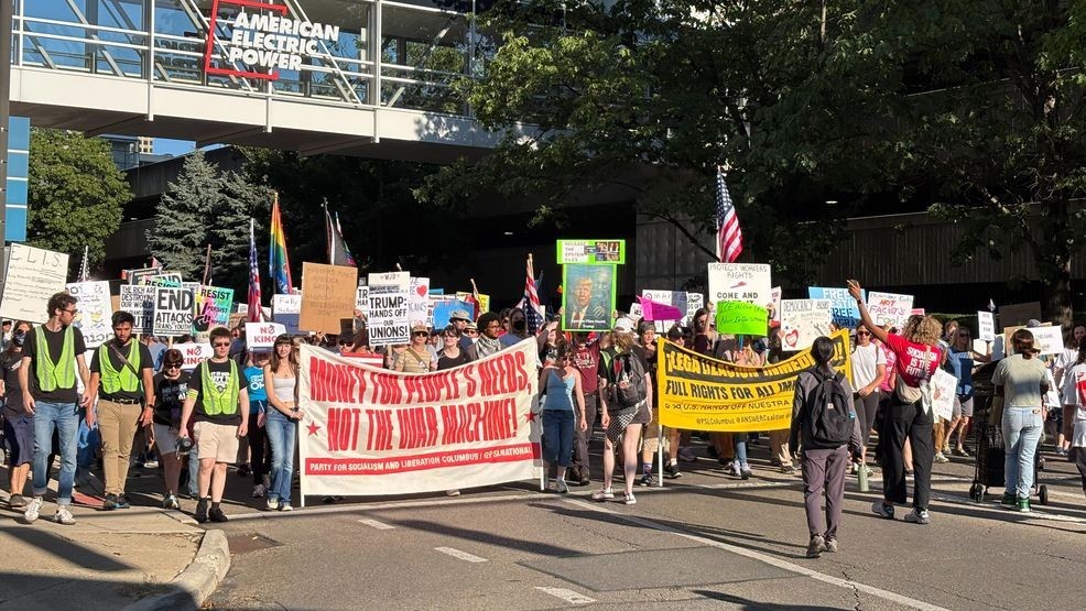 Labor Day protest in Columbus calls for workers' rights
