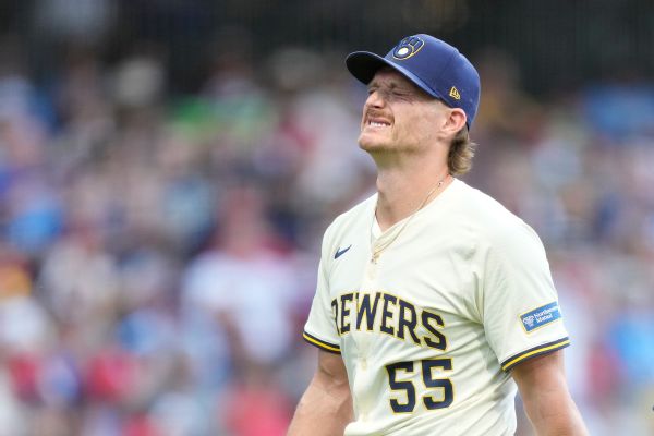 Brewers' Shelby Miller exits loss after feeling pop in elbow