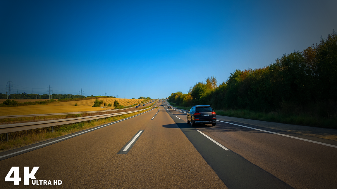 Germany Autobahn A3 – Scenic Highway Drive (4K)