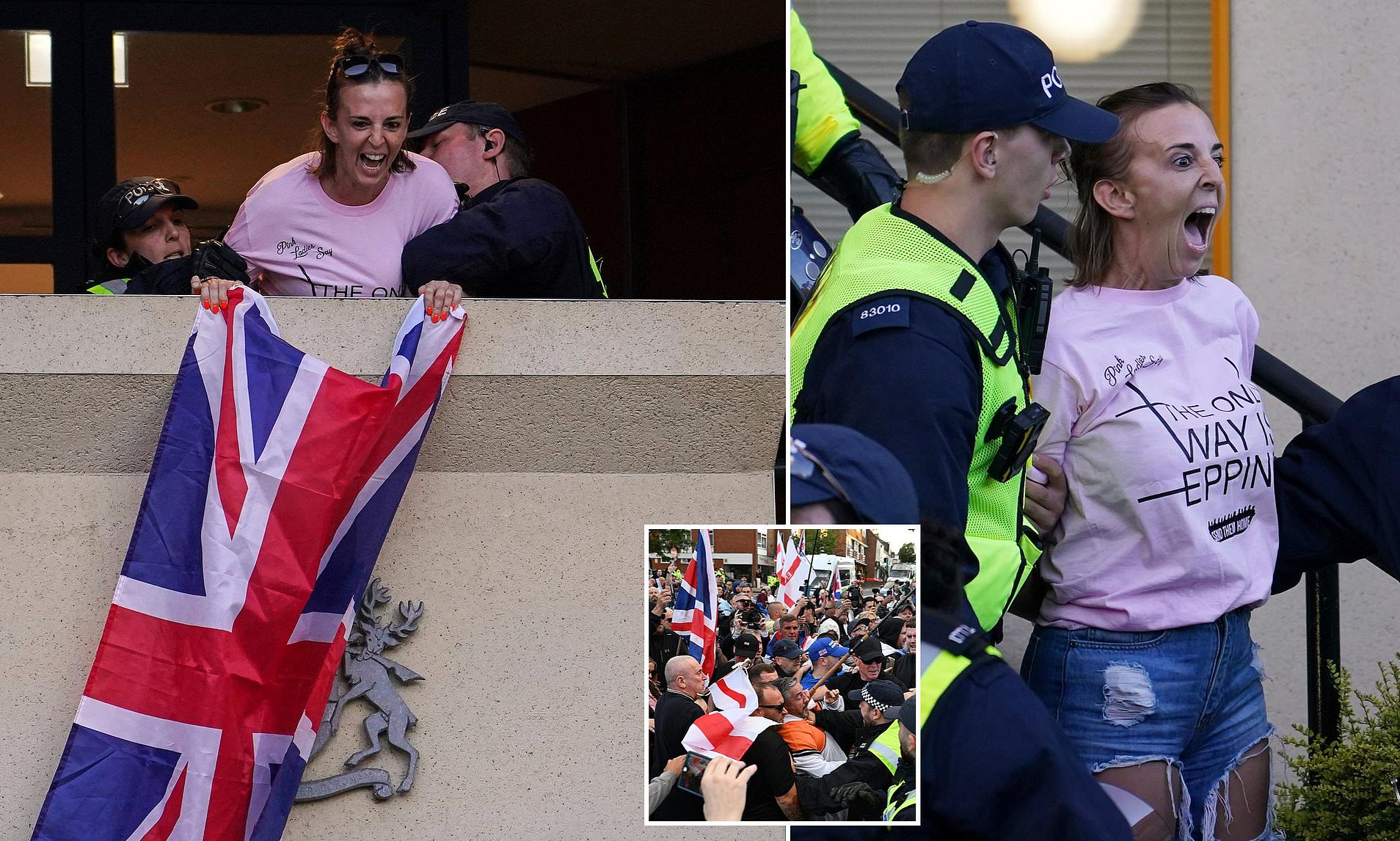 Mum arrested at Epping protest 'while holding a Union Jack' claims ...