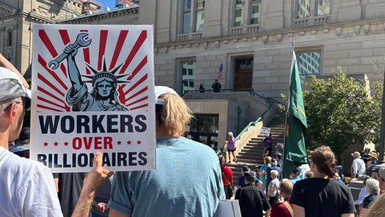 ‘This is what democracy looks like’ | Hoosiers protest for workers ...