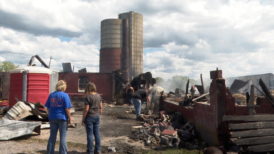 Fire destroys horse barns at 4-H therapeutic riding center