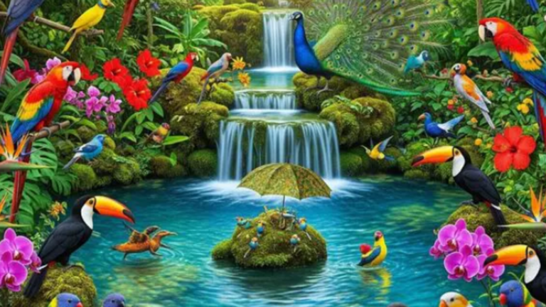 Optical illusion challenge: Find the hidden umbrella in this stunning ...