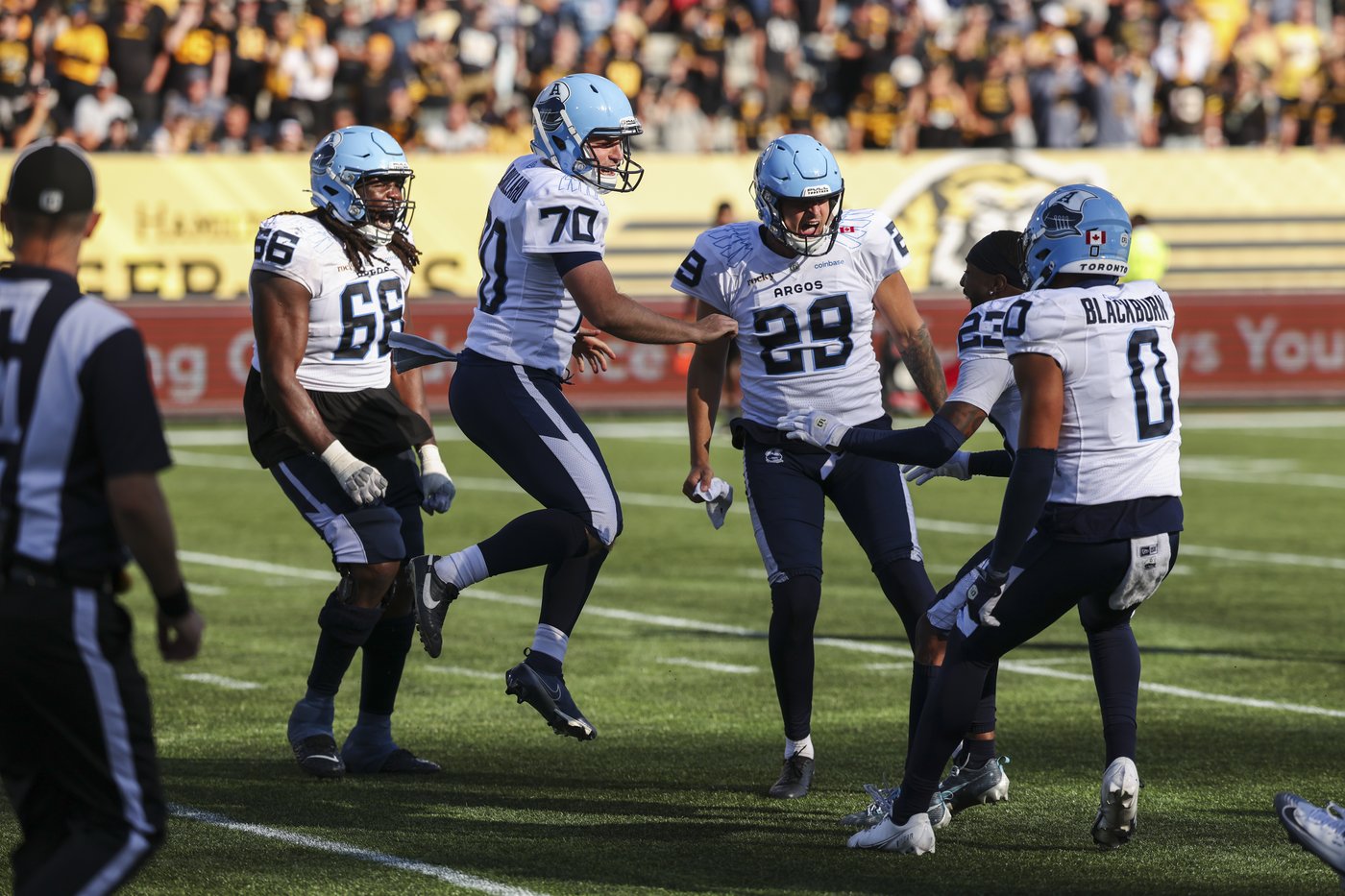 Hajrullahu's game-winning boot caps Argos' wild 35-33 Labour Day win over Ticats