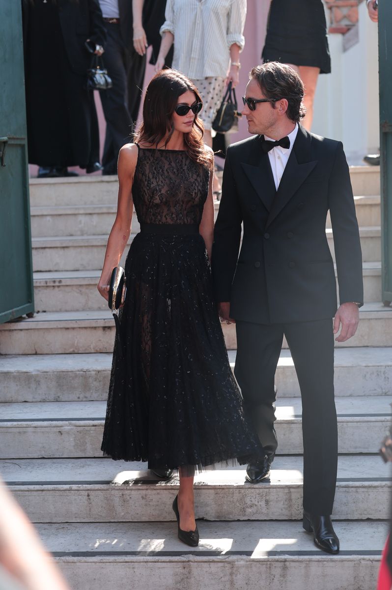 Kaia Gerber goes red-carpet official with Lewis Pullman in Venice