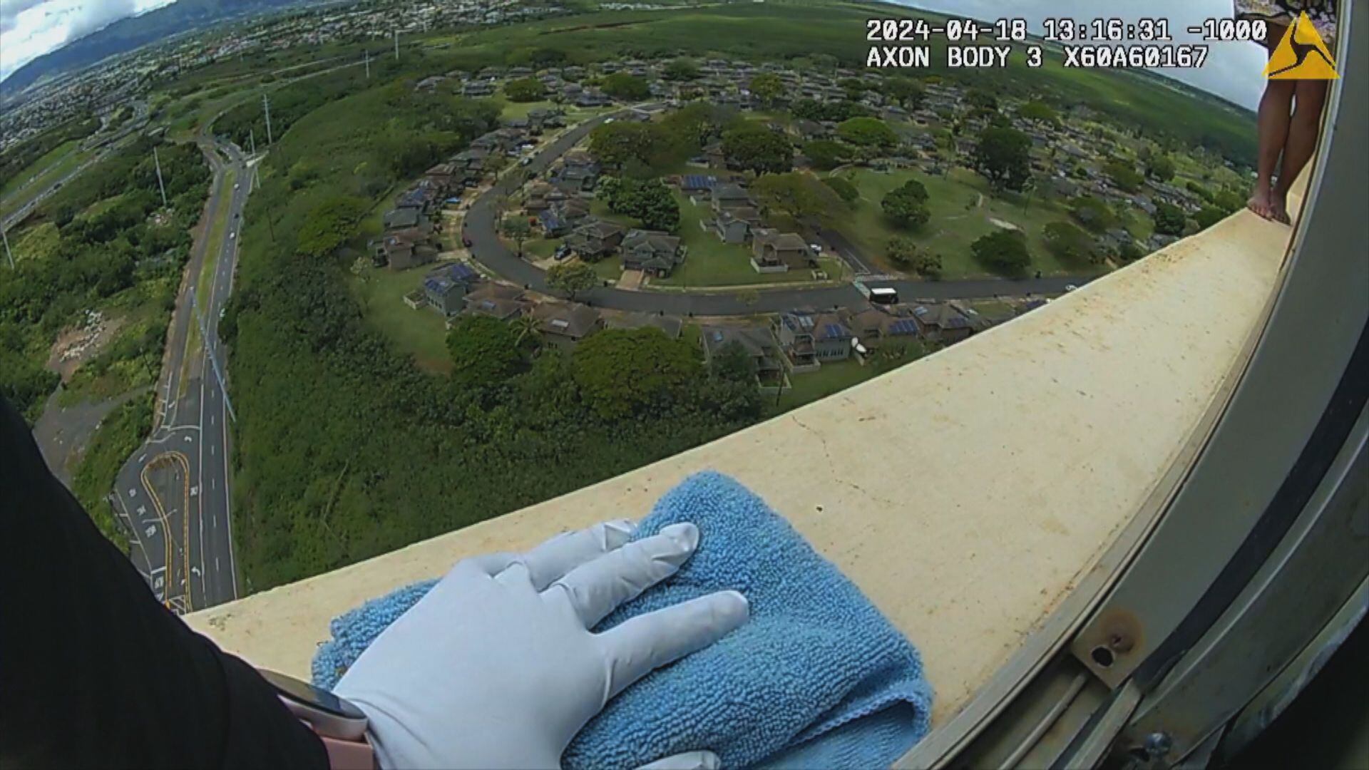 Body camera video captures police officer saving woman from falling ...