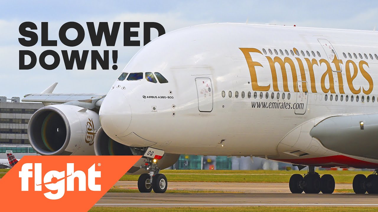 Airbus A380 Takes Off in Stunning Slow Motion