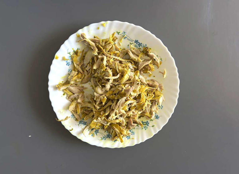 Traditional Moroccan pastilla with phyllo dough, chicken and spices