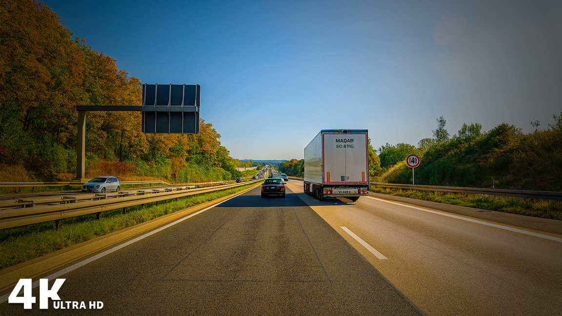 Germany – Scenic Drive on Autobahn A3 (4K)