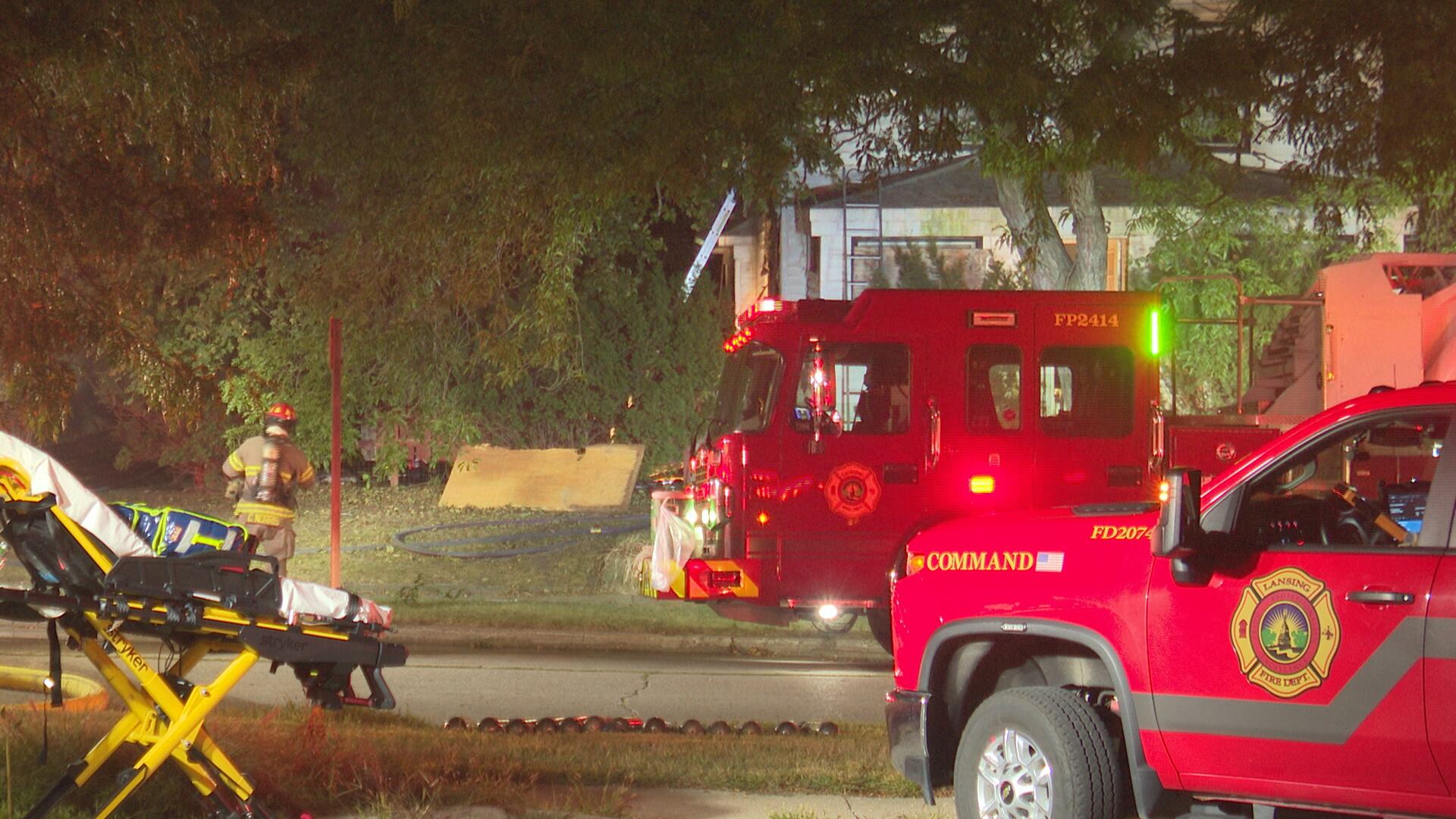 Authorities investigate structure fire in Lansing
