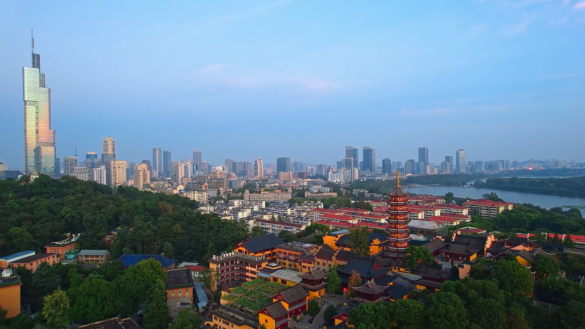 Nanjing vista desde un dron: Se revela la antigua capital de seis ...