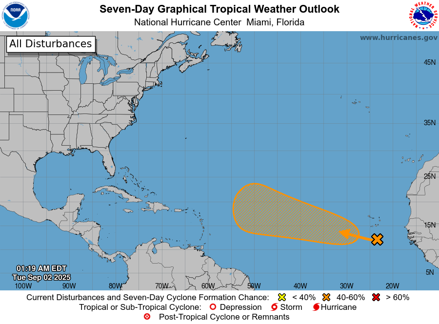 Hurricane Center watching 3 weather patterns
