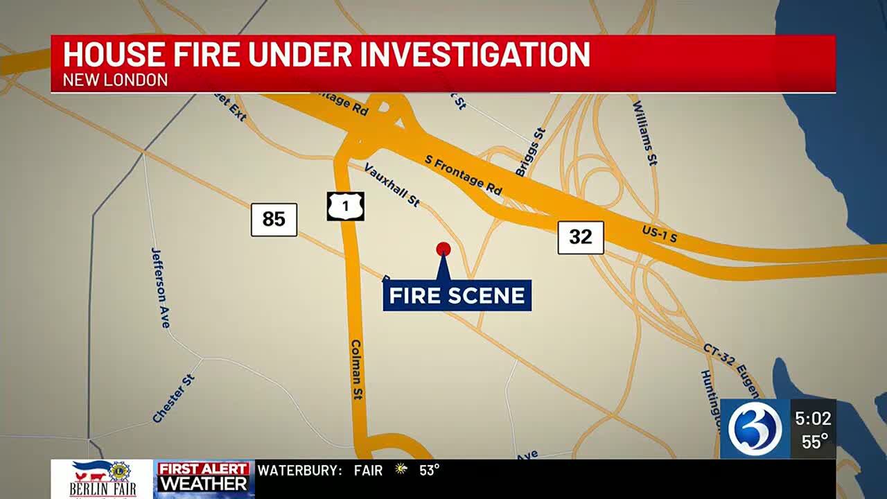 Fire heavily damages home in New London