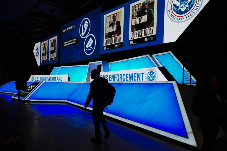At an ICE career expo, thousands line up to ‘defend the homeland’