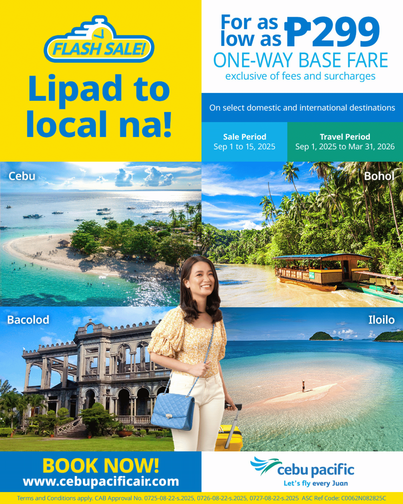 Seat sale alert: Cebu Pacific slashes fares to P299 until Sept. 15