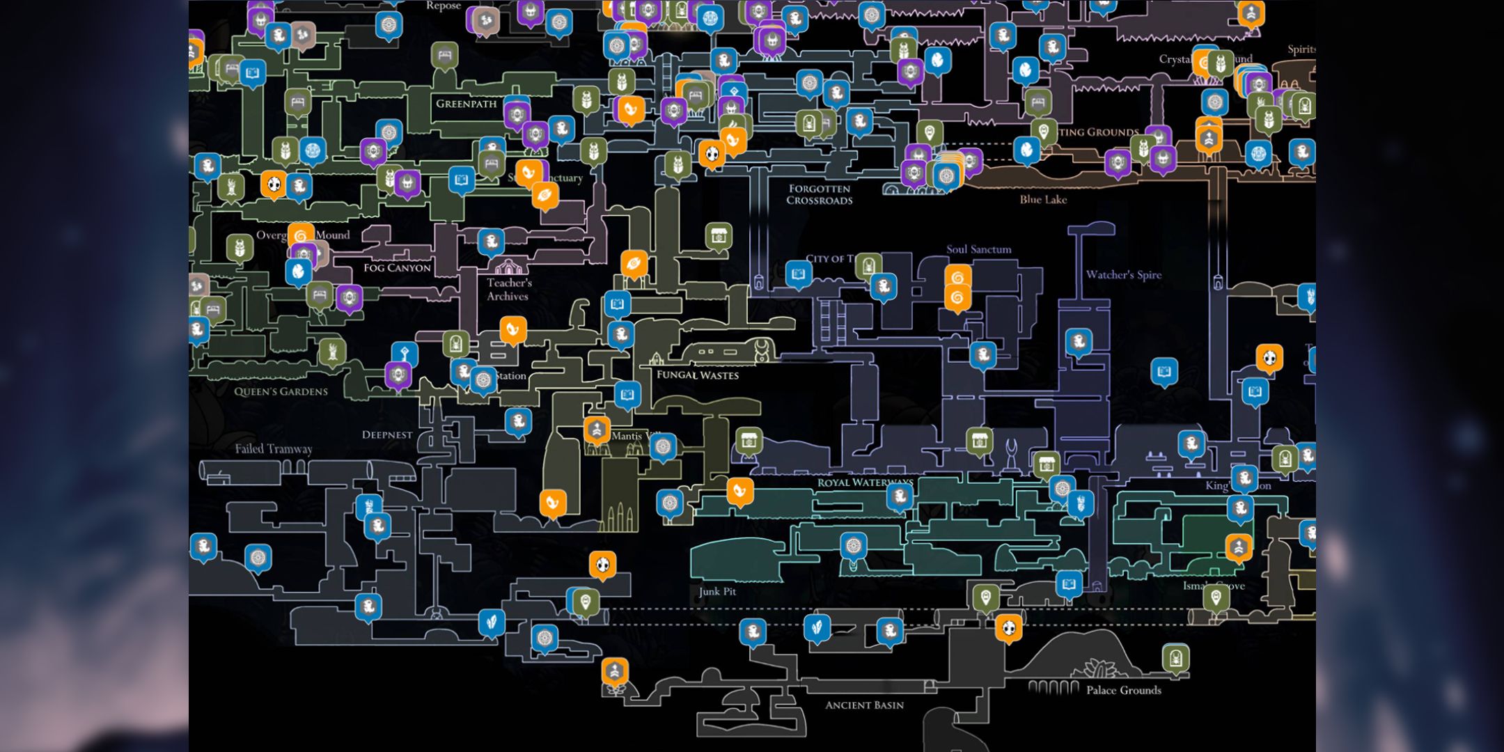 Hollow Knight - Interactive Map (Hallownest)
