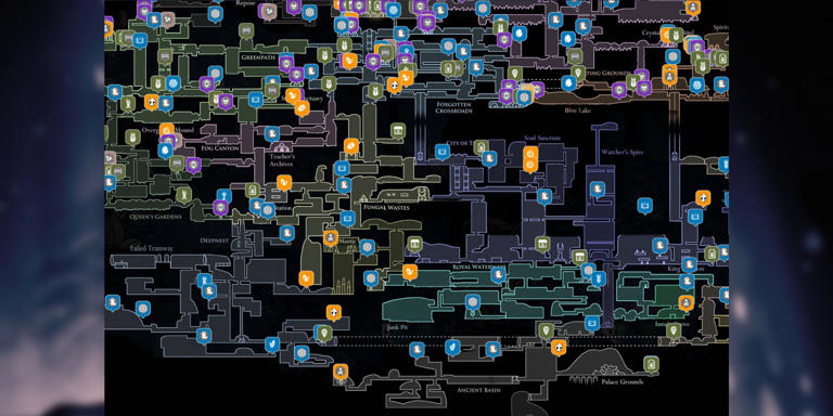 Hollow Knight - Interactive Map (Hallownest)