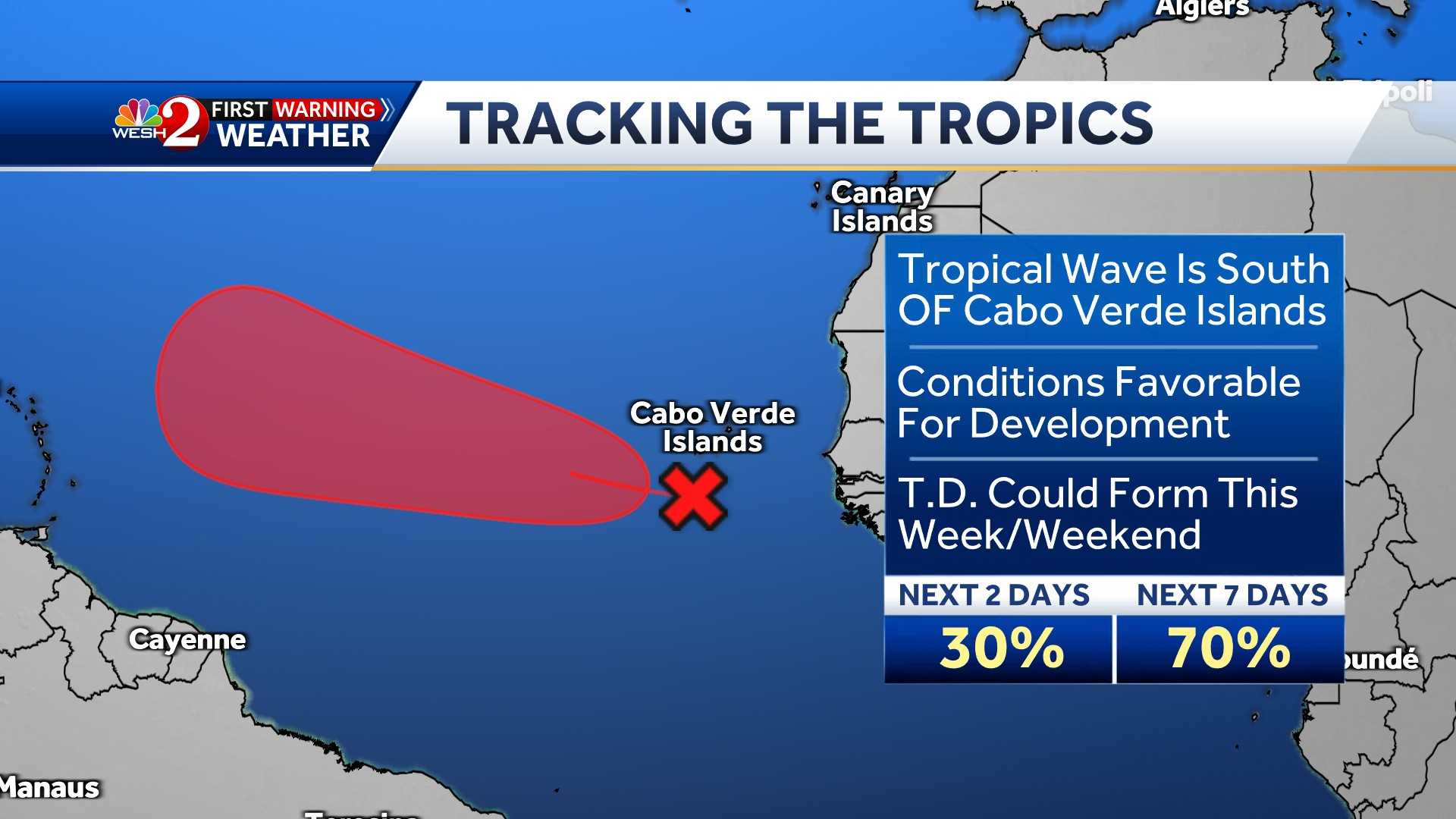 Formation chances rise for tropical wave in Atlantic, depression likely ...