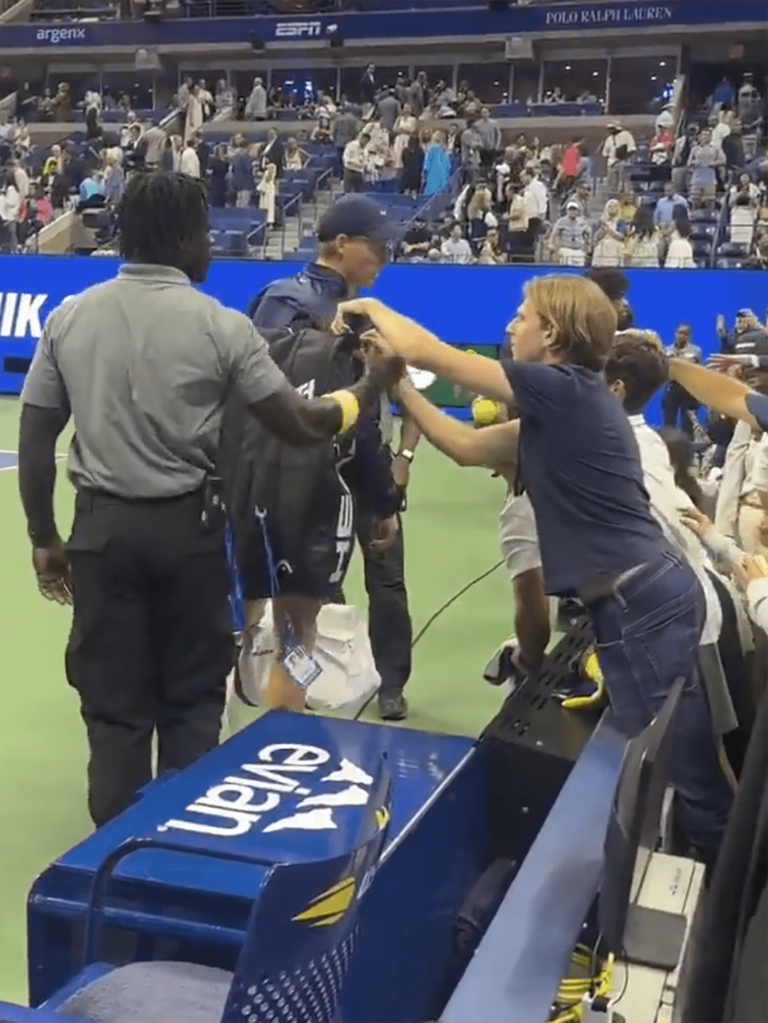 US Open fan caught by security grabbing Jannik Sinner’s bag in another ...