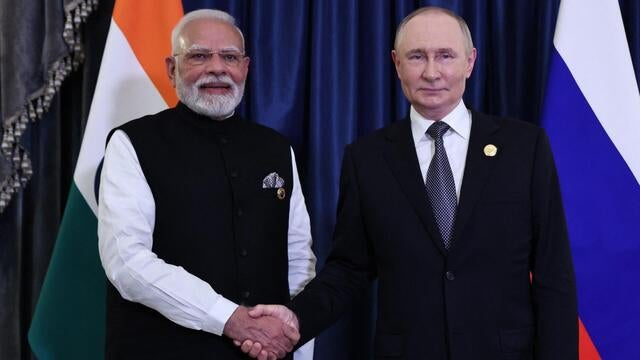 Putin, Modi meet as tensions rise over Trump tariffs