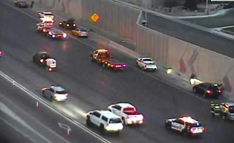 More than 10 vehicles sustain damage after early morning crash on I-11 NB