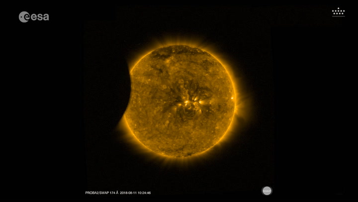Partial Solar Eclipse Seen from Space
