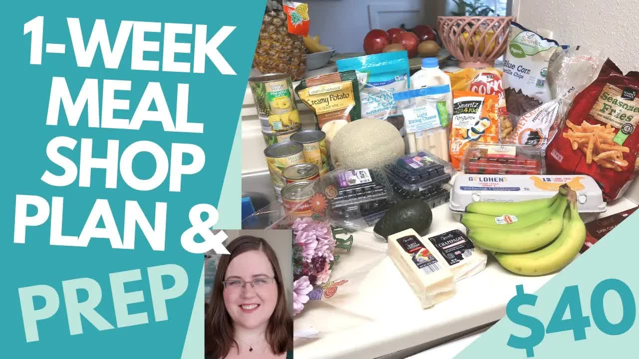 Frugal meal plan, prep, & haul $40 for 1-week