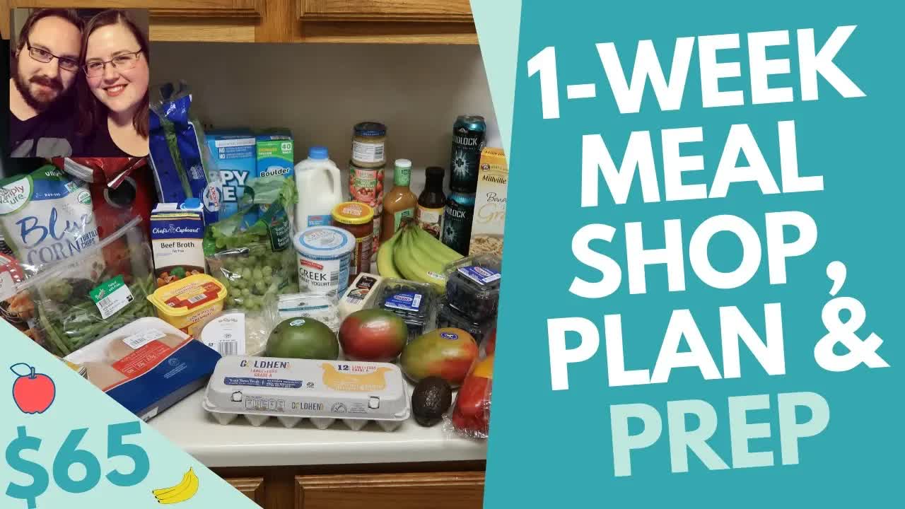 Frugal 1-week meal plan & shop for two for $60