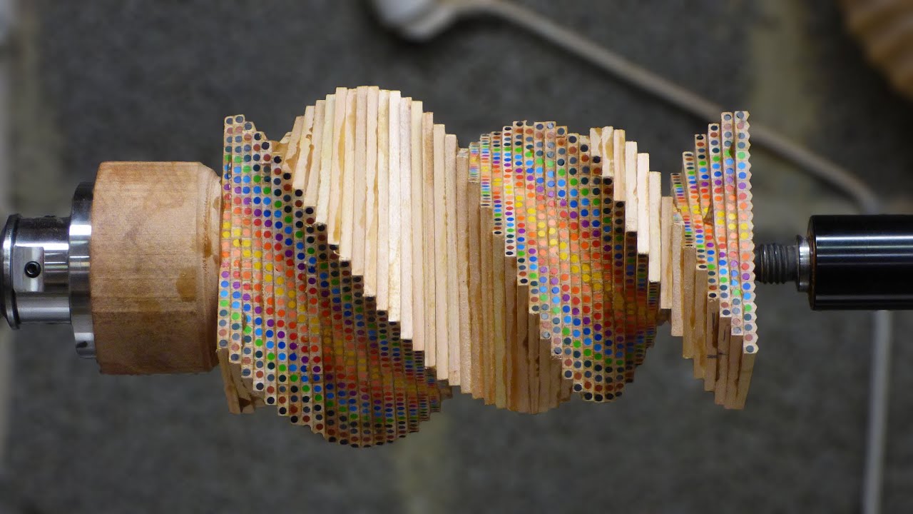 DIY colored pencil turning without resin