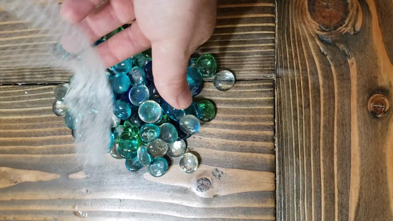 Glass gem mirror