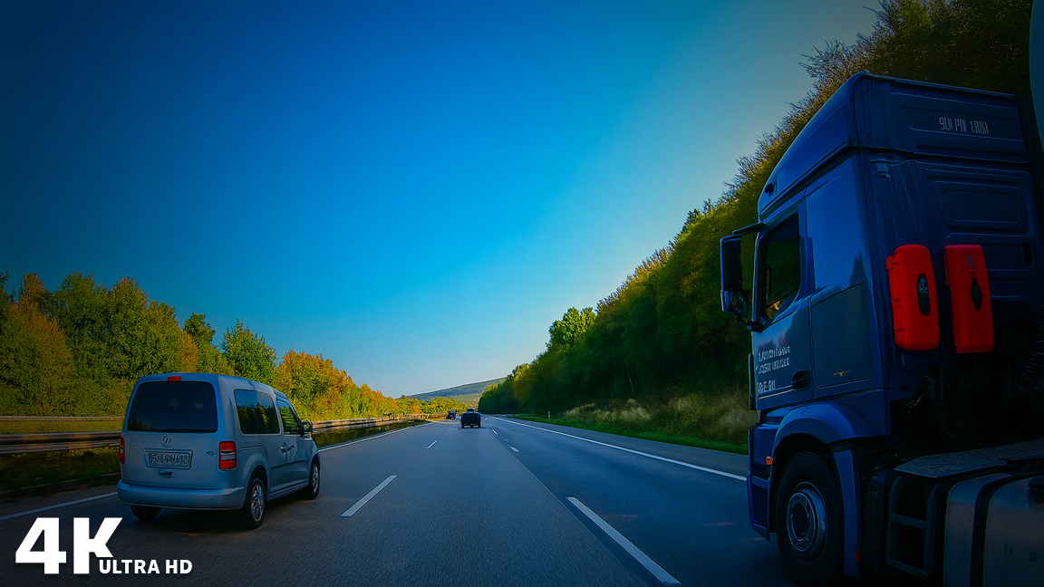 Germany – Driving Along Autobahn A3 Scenic Route (4K)