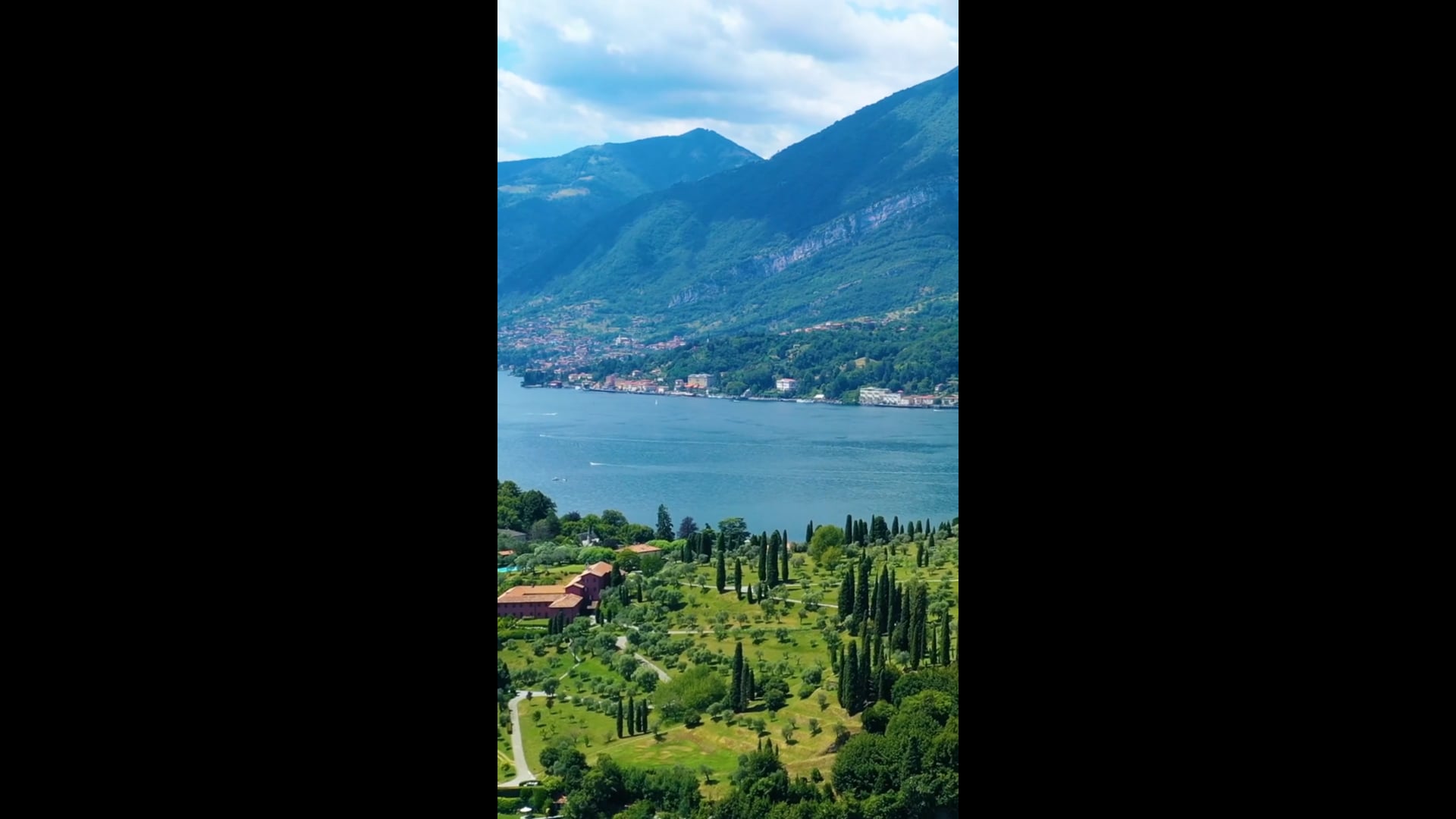 Voo Deslumbrante De Drone Sobre O Lago De Como