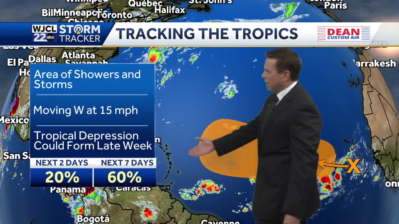 Tracking possible tropical development in the Atlantic