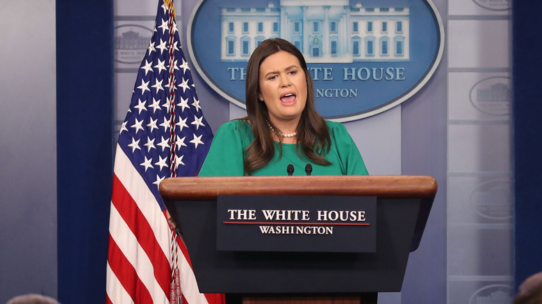 Why Sarah Huckabee Sanders' Eyes Have Everyone Wondering About Her Health