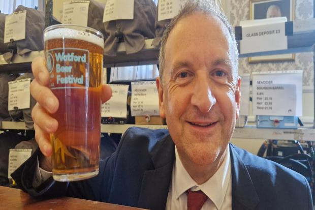 MP enjoys pint of ale at Watford Beer Festival