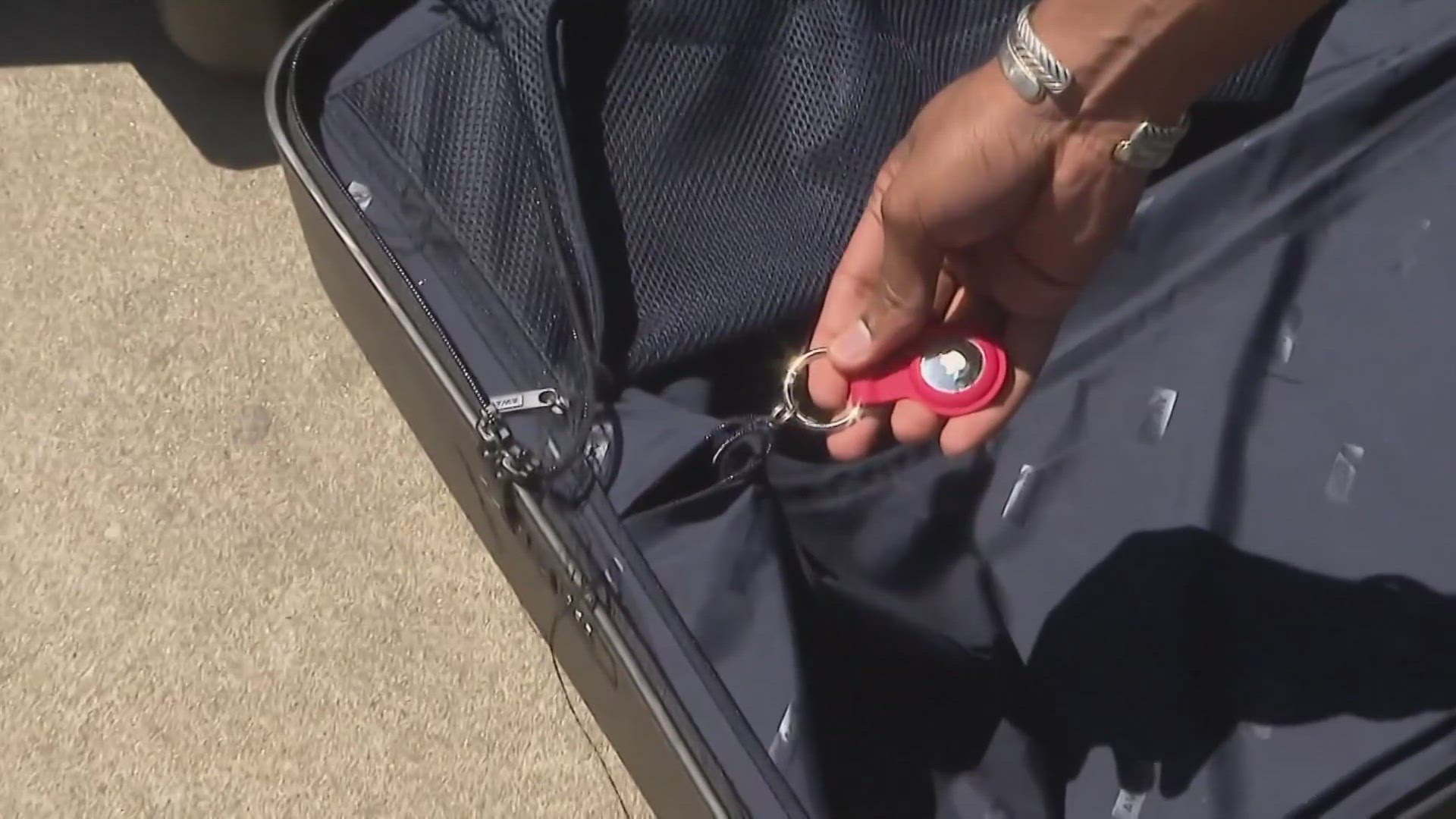 Stolen luggage tracked using AirTag
