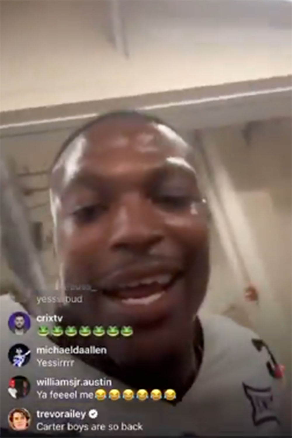 TCU star takes Jordon Hudson swipe during wild locker room celebration