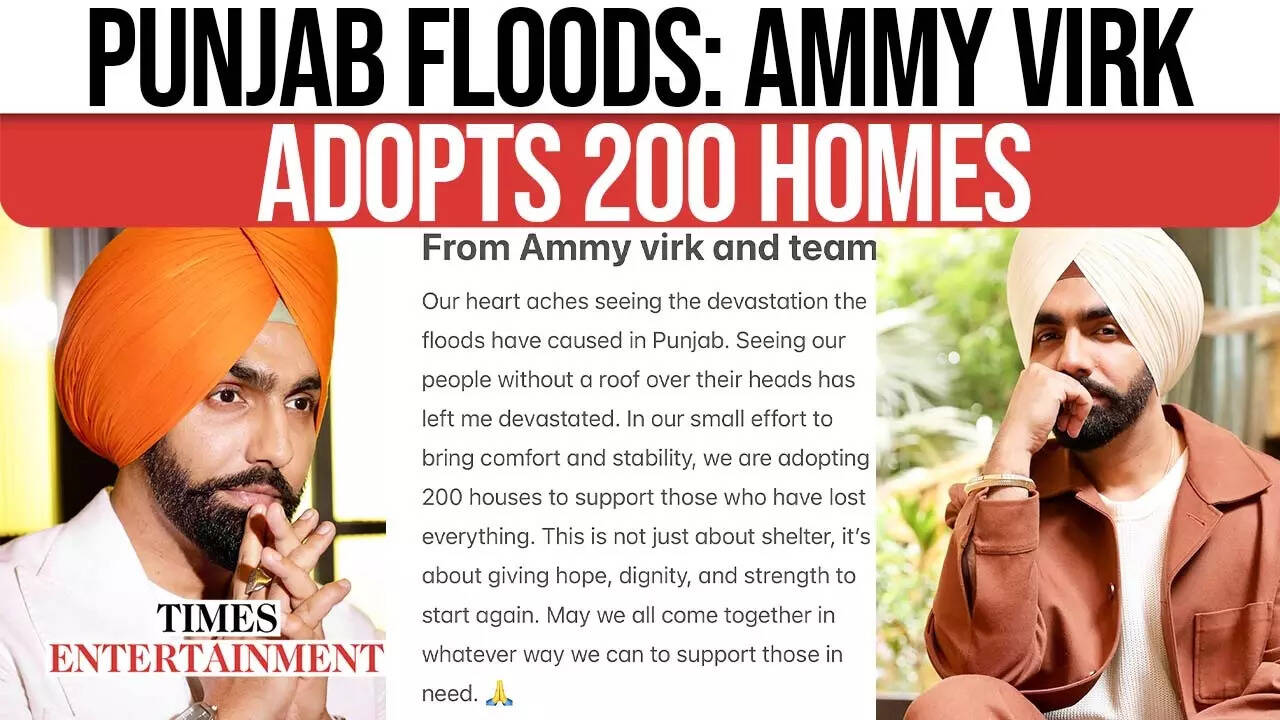 Ammy Virk Adopts 200 Homes for Punjab Flood Victims, Heroic Act Goes Viral